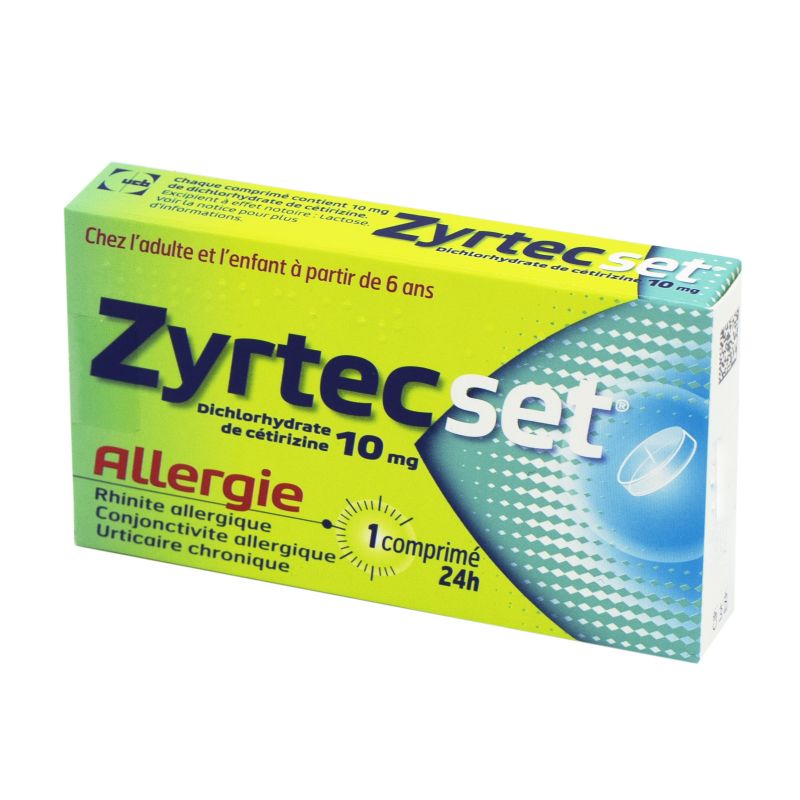 ZYRTECSET 10 mg, 7 comprimés pelliculés sécables Pharmacie du Centre 8