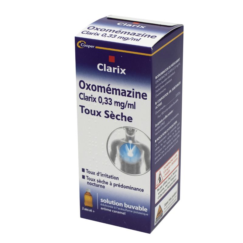 Oxomémazine Clarix Toux sèche solution buvable édulcorée 150 ml ...