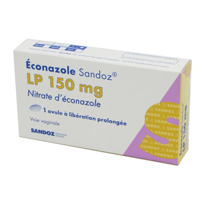 ECONAZOLE SANDOZ L.P. 150 mg, 1 ovule à libération prolongée Pharmacie