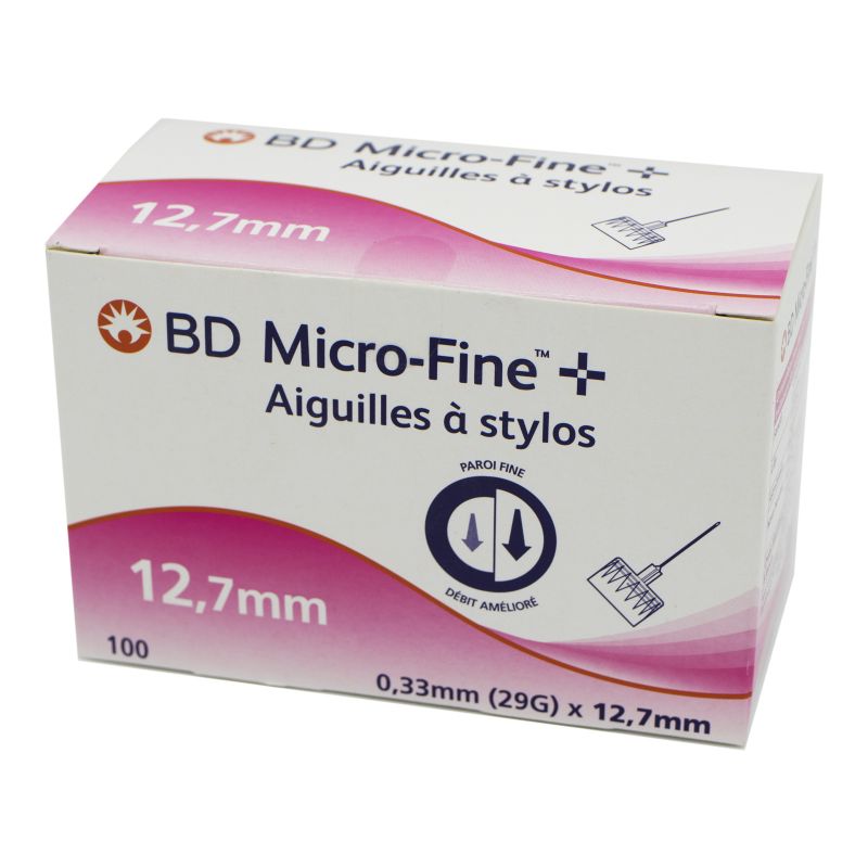 BD MICROFINE - Aiguilles 0.33 X 12.7mm - 29G - Pour stylo - Bte/100