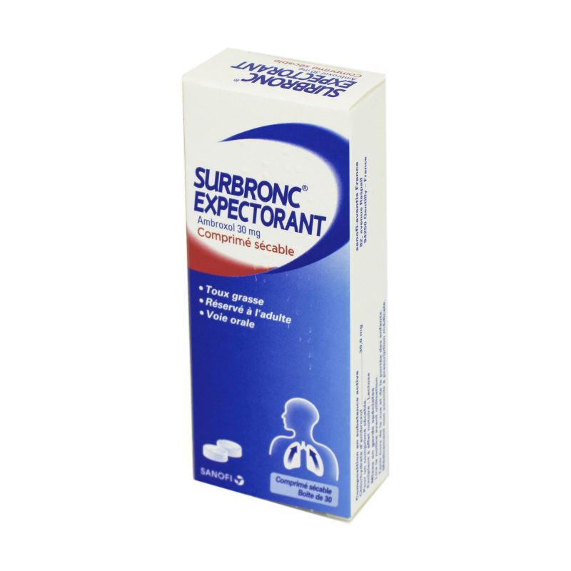 SURBRONC EXPECTORANT AMBROXOL 30 mg, comprimé sécable (3400932740406)