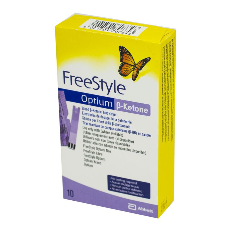 FREESTYLE OPTIUM B CETONE Bandelette réactive, électrode, sans codage ...