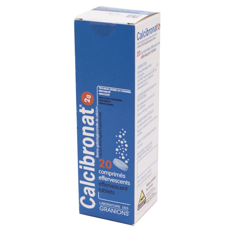 CALCIBRONAT 2 g 20 comprimés effervescent Pharmacie du Centre 80300 AL