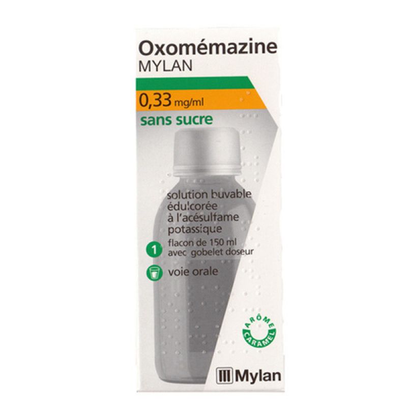OXOMEMAZINE MYLAN 0.33 mg/ml SANS SUCRE, solution buvable 150ml Pharma