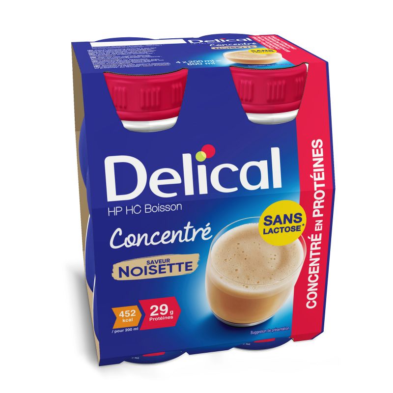 Lactalis DELICAL CONCENTRE Noisette 4x 200ml - Boisson HP/HC ...