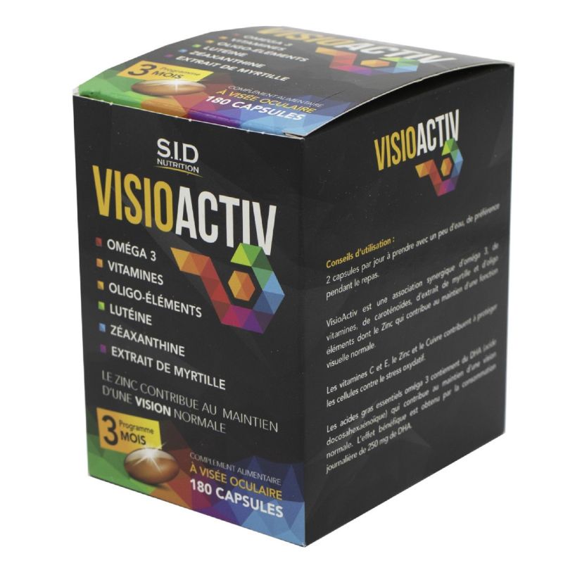 SID NUTRITION VISIOACTIV 180 Capsules - Complément Alimentaire à Visée ...