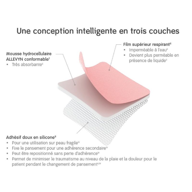 ALLEVYN GENTLE 10 x 20 cm Bte/10 - Pansement Hydrocellulaire Micro ...