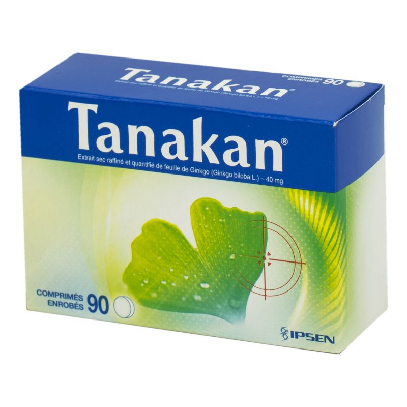 Ipsen Pharma -TANAKAN 40 mg, 90 comprimés enrobés - Troubles Cognitifs ...