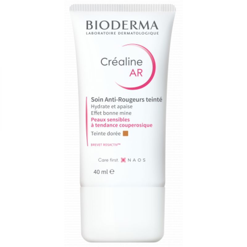 BIODERMA Créaline AR Teinté - Soin Anti Rougeurs Teinté - Peaux Sensib