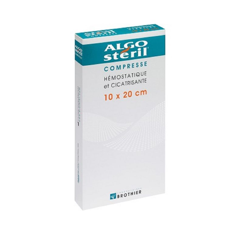 BROTHIER ALGOSTERIL 10 x 20 cm Compresse Pansement à l' Alginate de Ca