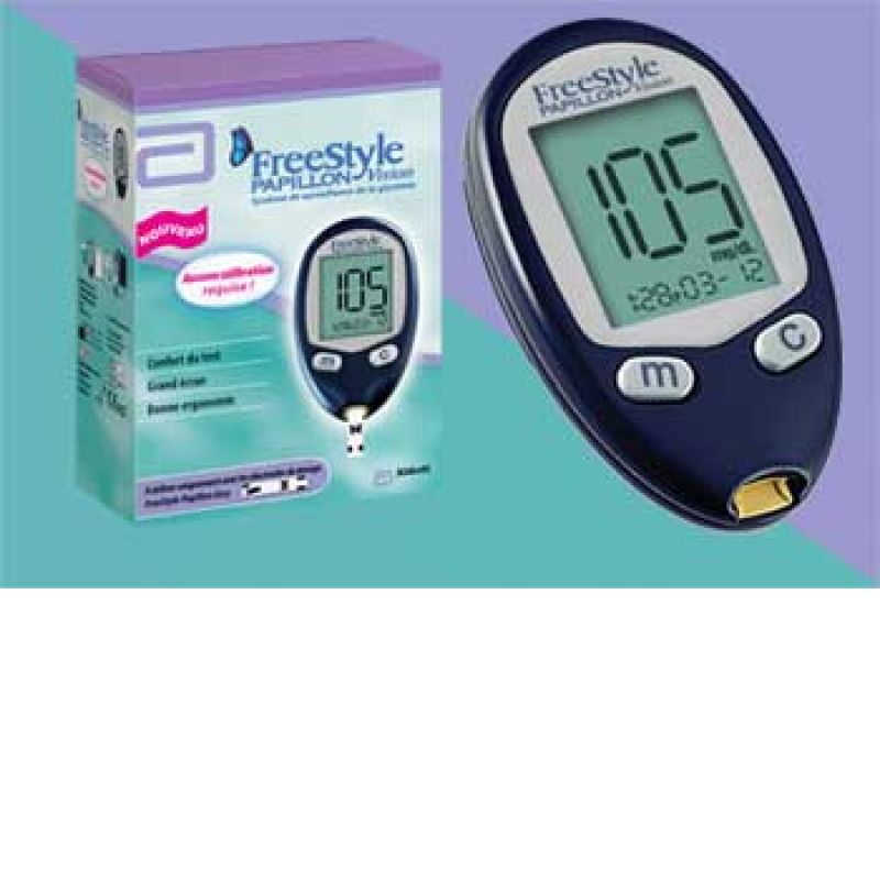 FREESTYLE PAPILLON VISION Kit lecteur de glycémie sans calibration ...