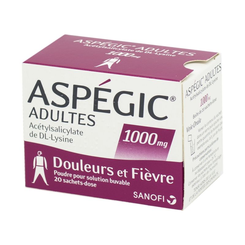ASPEGIC ADULTES 1000 mg 20 sachets Pharmacie du Centre 80300 ALBERT 31