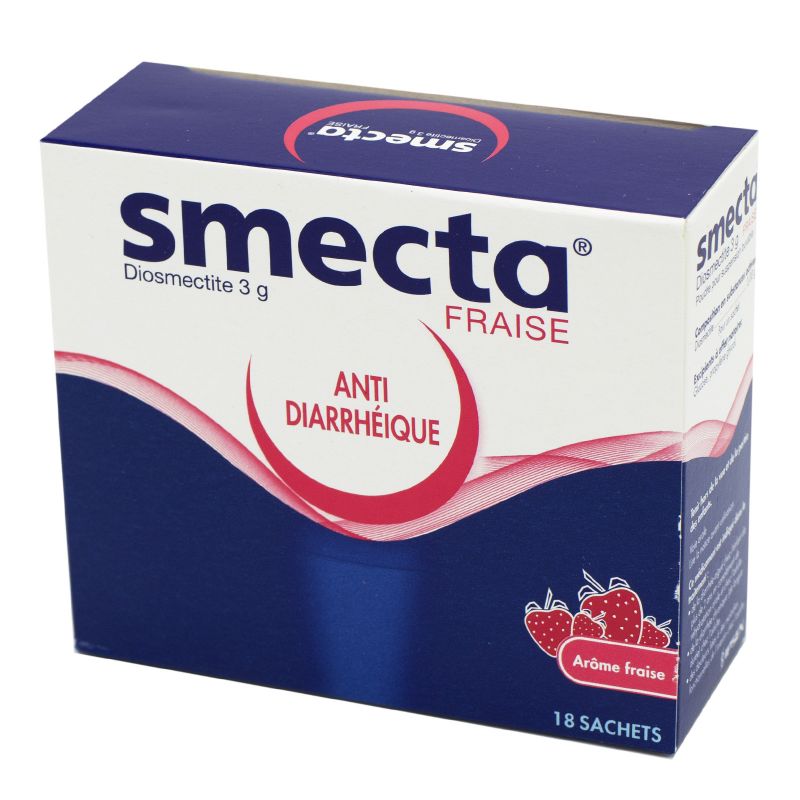 Smecta Fraise, poudre pour suspension buvable - 18 sachets - 3400930007921