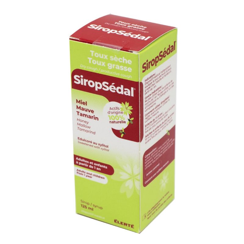 SIROPSEDAL 125ml - Sirop Toux Sèche, Toux Grasse - Dès 1 An - Miel ...