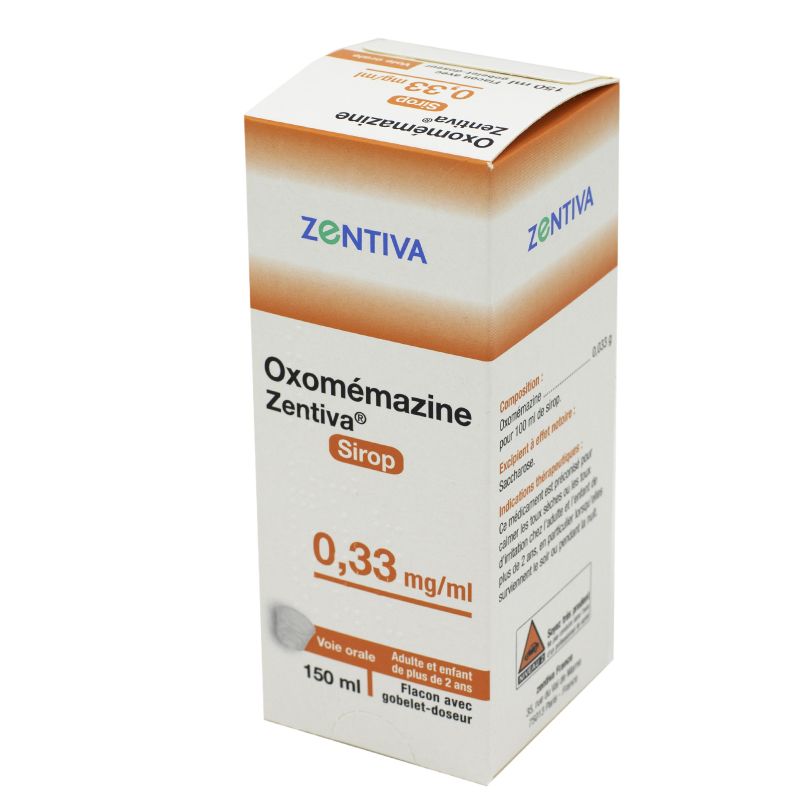 OXOMEMAZINE ZENTIVA 0,33 mg/ml, sirop avec sucre Pharmacie du Centre 8