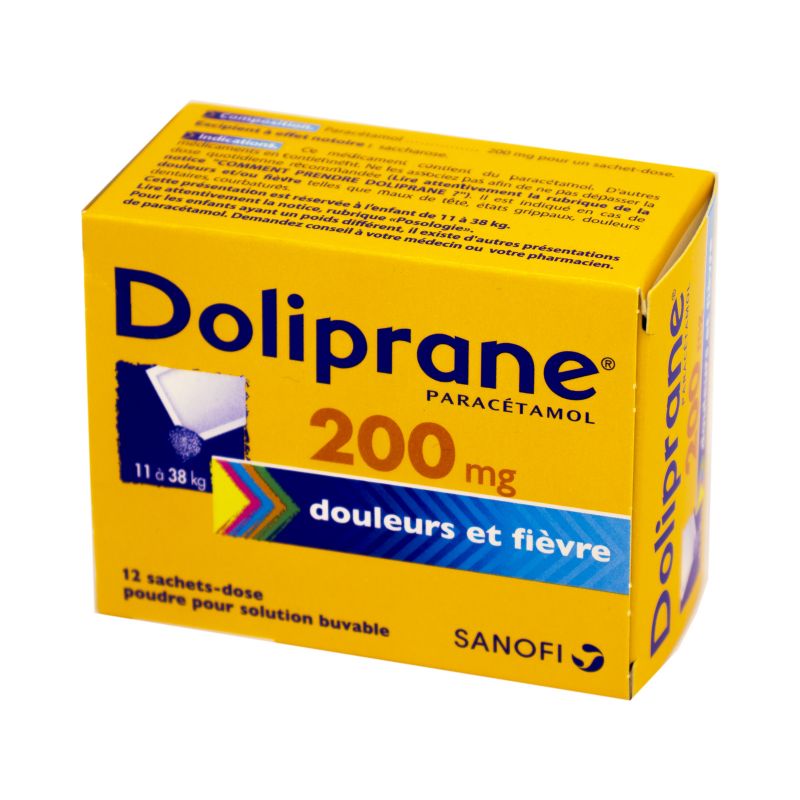 DOLIPRANE 200 mg 12 sachets Pharmacie du Centre 80300 ALBERT 340093499