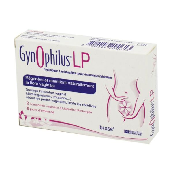 Gynophilus LP - 2 Comprimés Vaginaux à Libération Prolongée ...